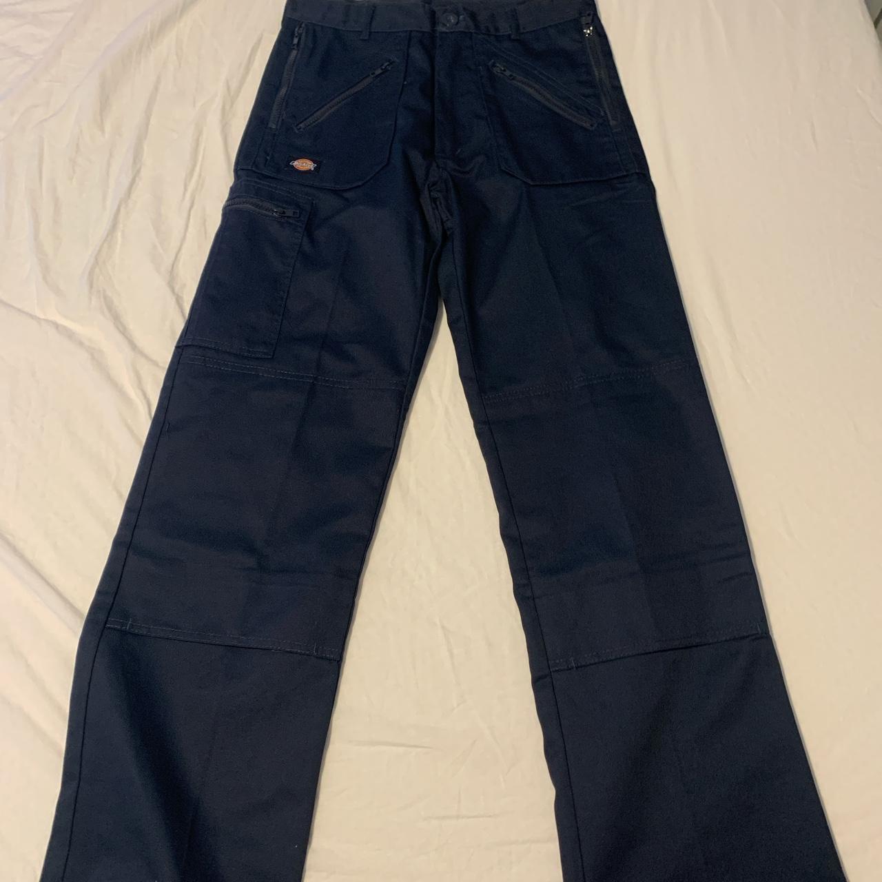 Dickies Mens Trousers 28r Navy Blue Double Knee With Depop