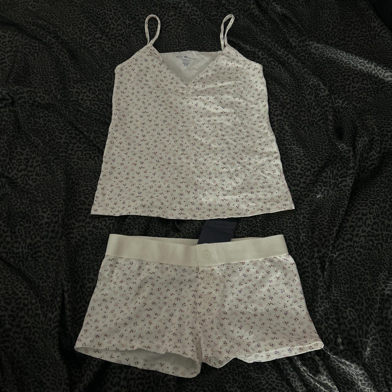 Brandy Melville floral two piece pj set - Depop