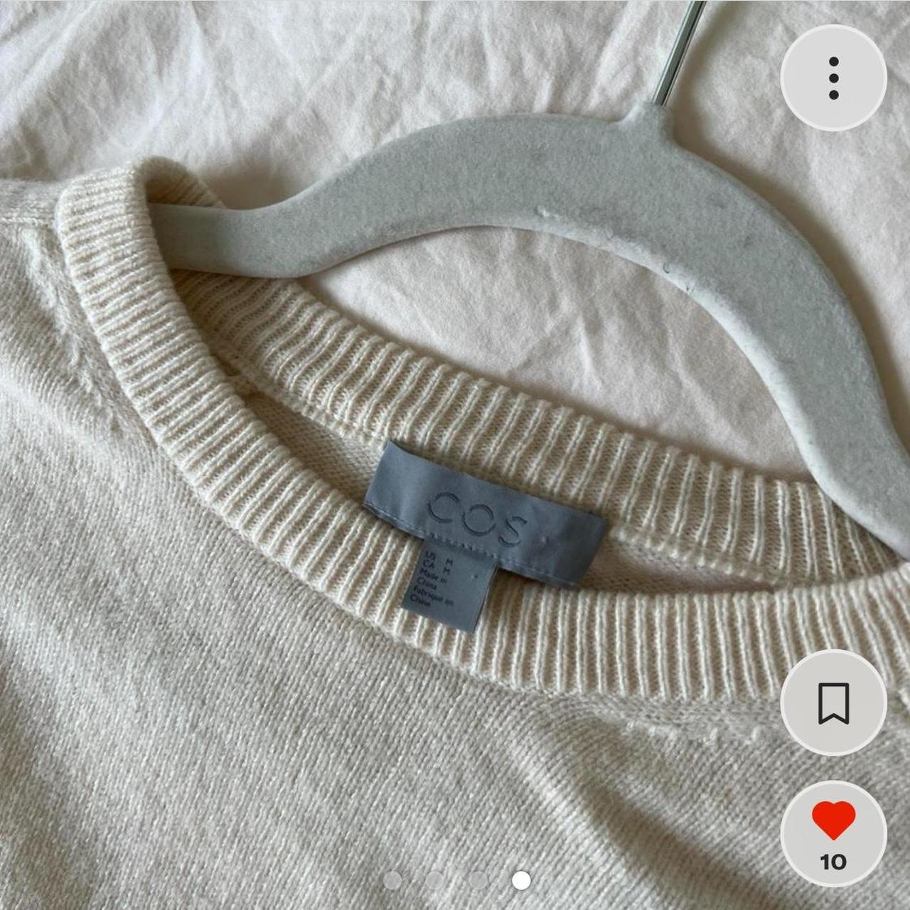 COS cream cropped sweater. Has some light markings... - Depop