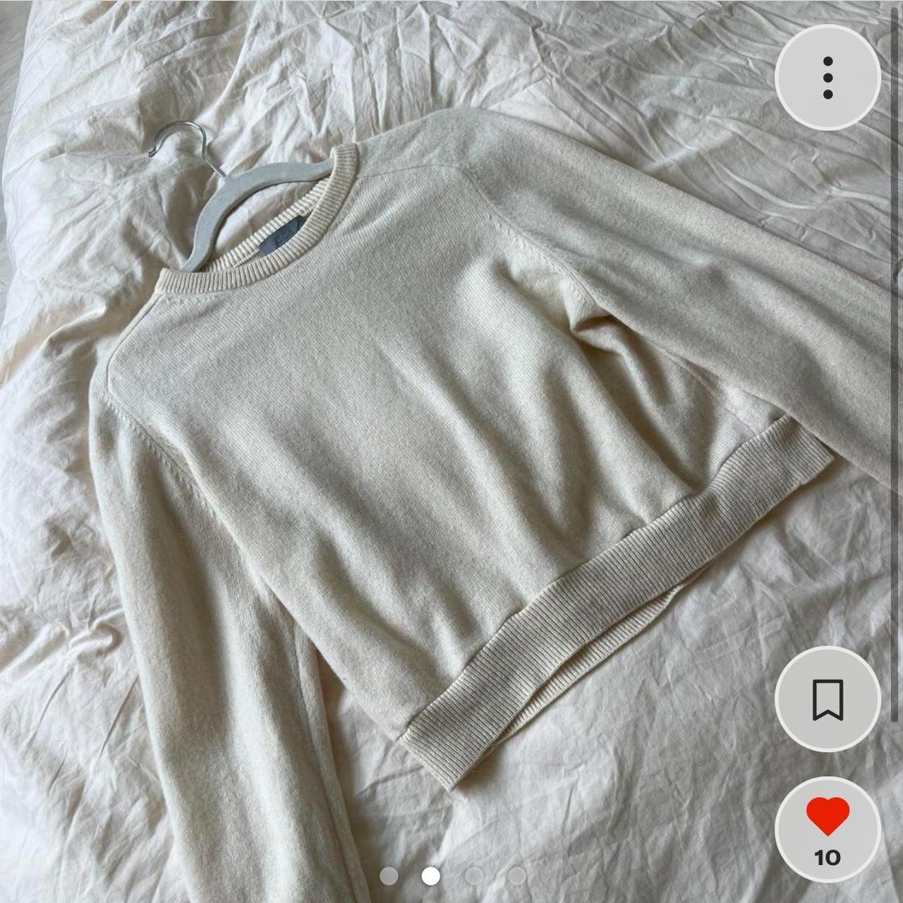 COS cream cropped sweater. Has some light markings... - Depop