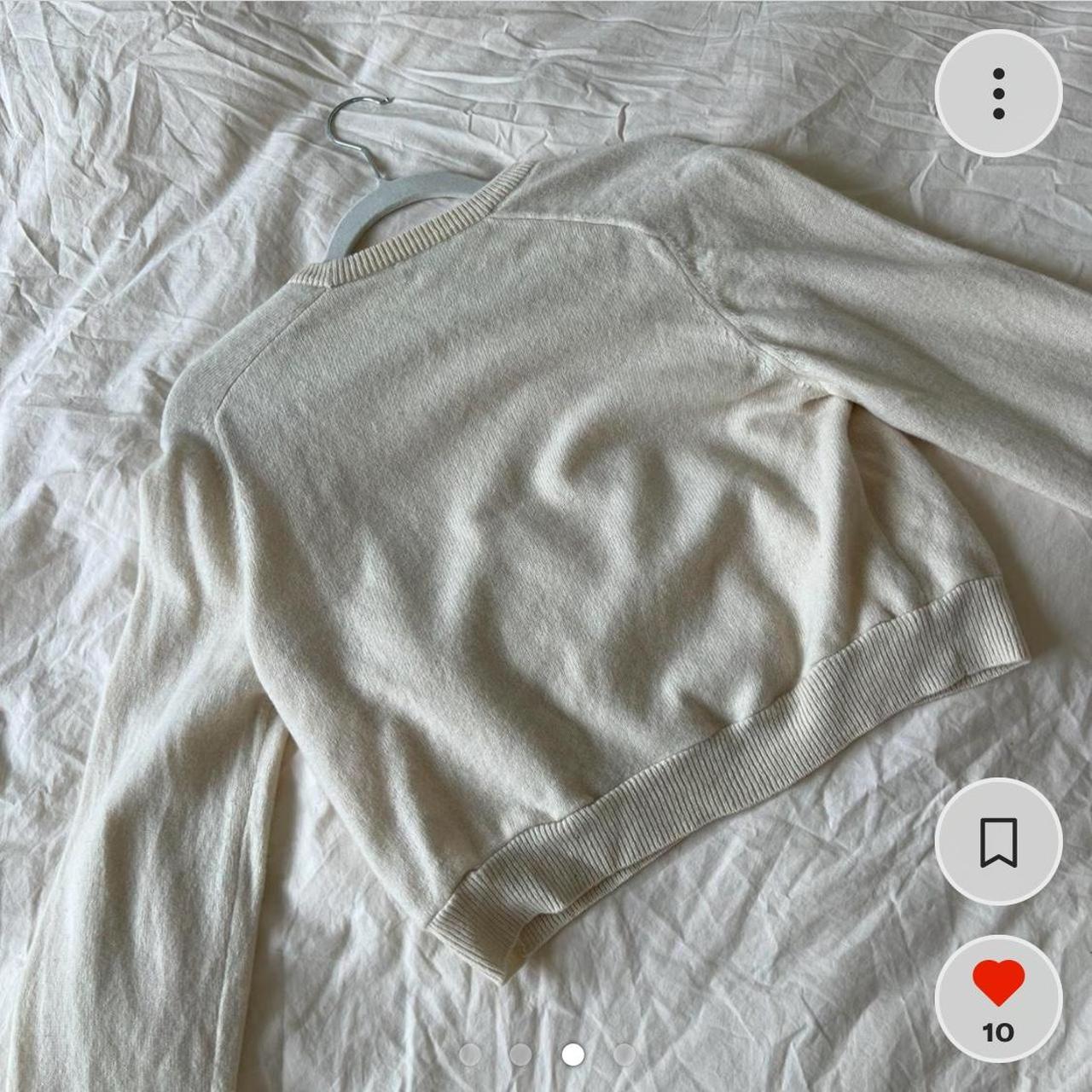 COS cream cropped sweater. Has some light markings... - Depop