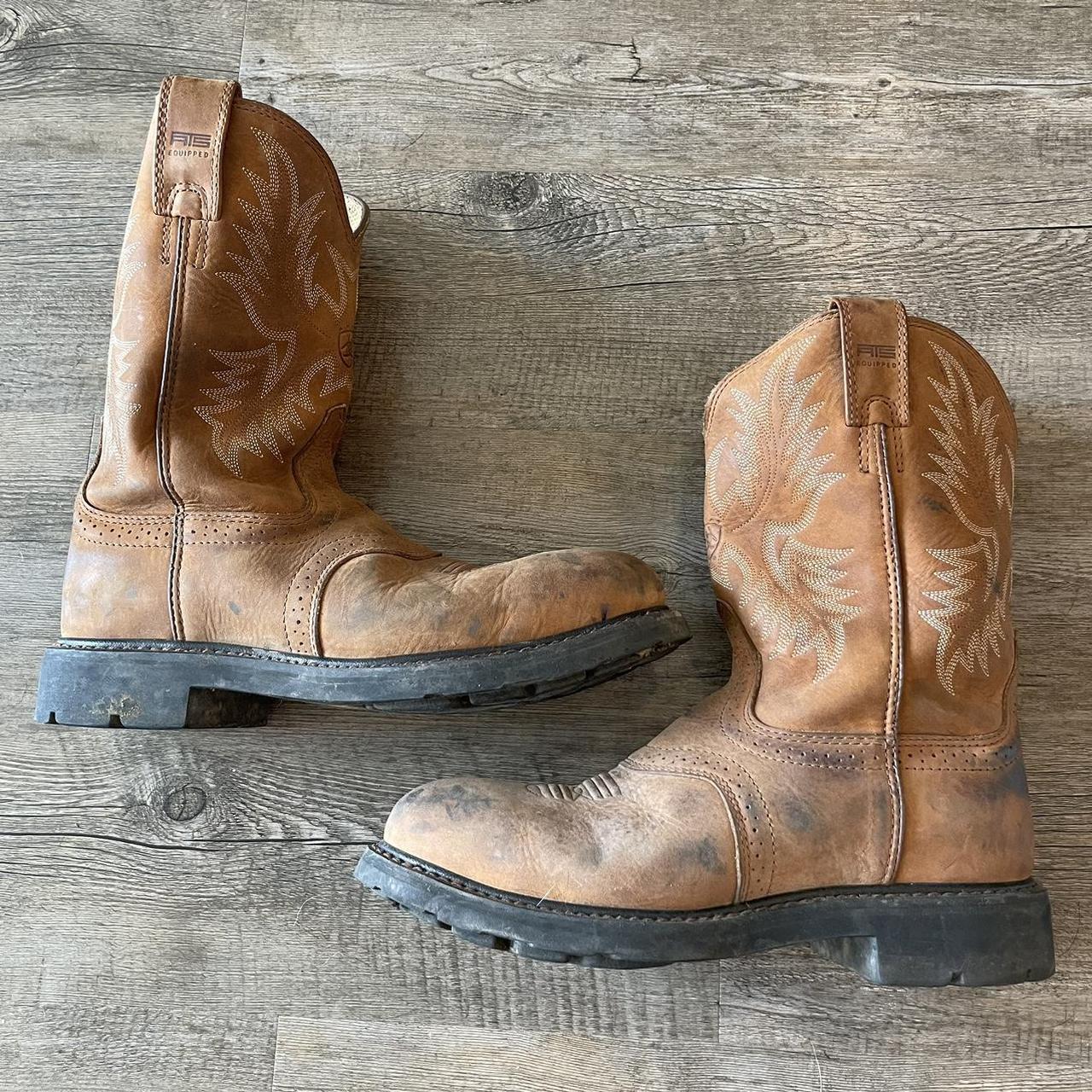 Ariat Cowboy Boots Brown Tan Men’s #ariat... - Depop