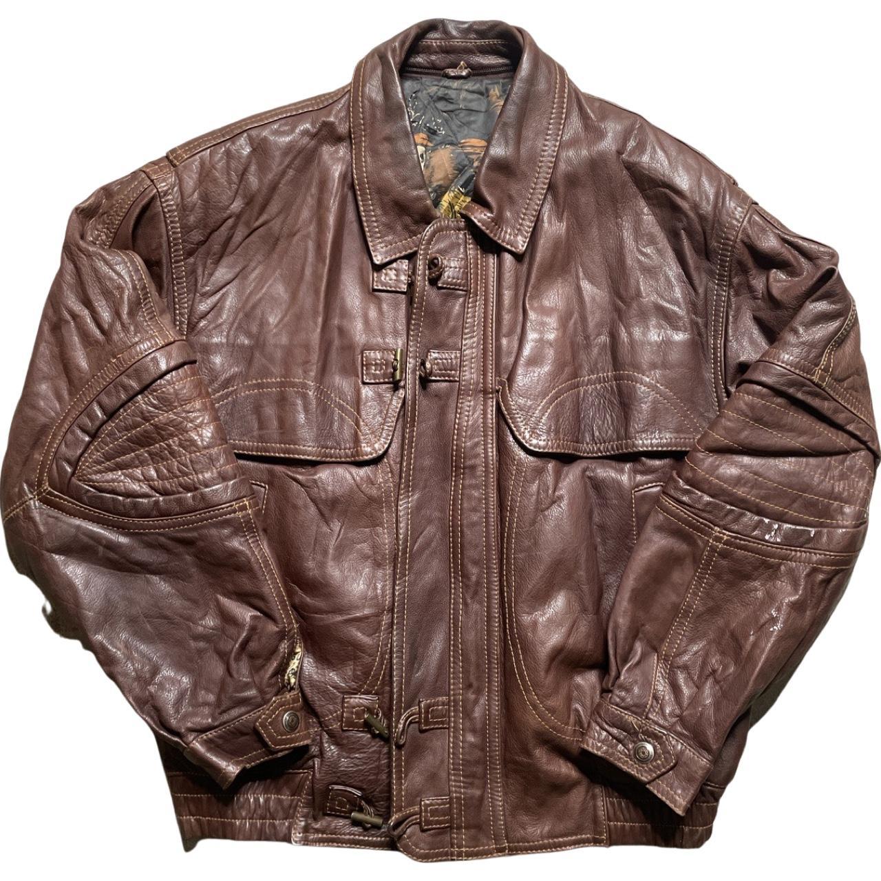 Vintage Pelle Moda Leather Jacket. Size 48. see... - Depop