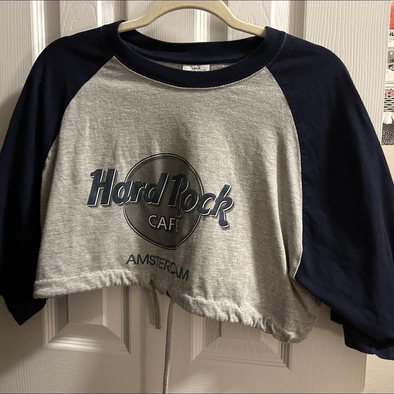 cool cropped hard rock cropped cinchable tee, i got... - Depop