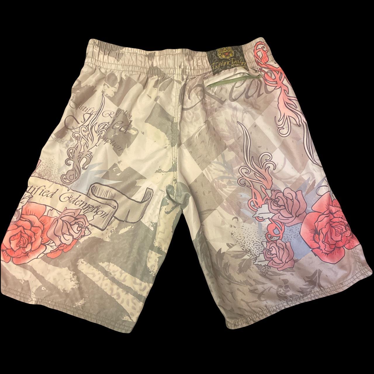 ed hardy look alike swimtrunks can also b worn as... - Depop