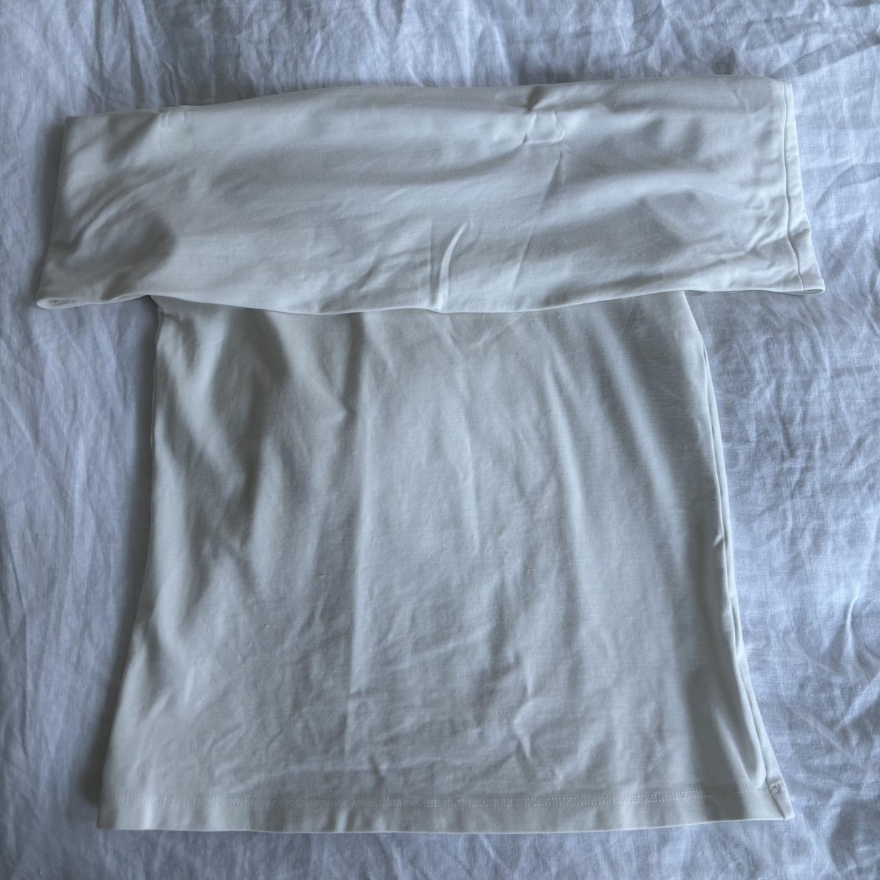 COS off the shoulder top - WHITE Size 10 - Depop