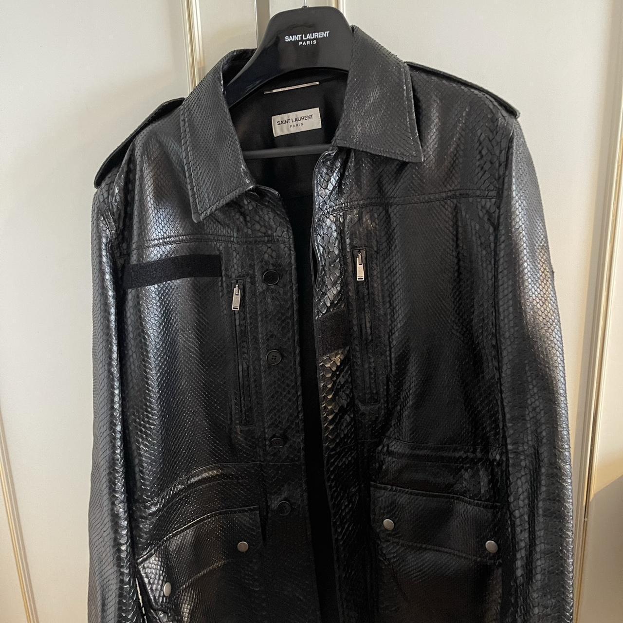 SAINT LAURENT REAL PYTHON LEATHER JACKET IMMACULATE... - Depop