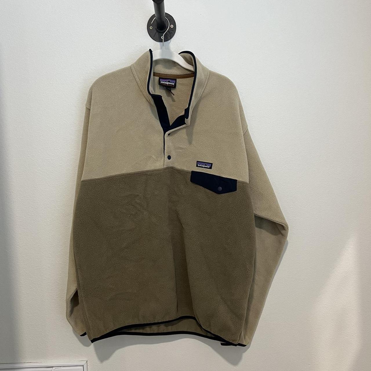 Two toned brown Patagonia synchilla jacket - Depop