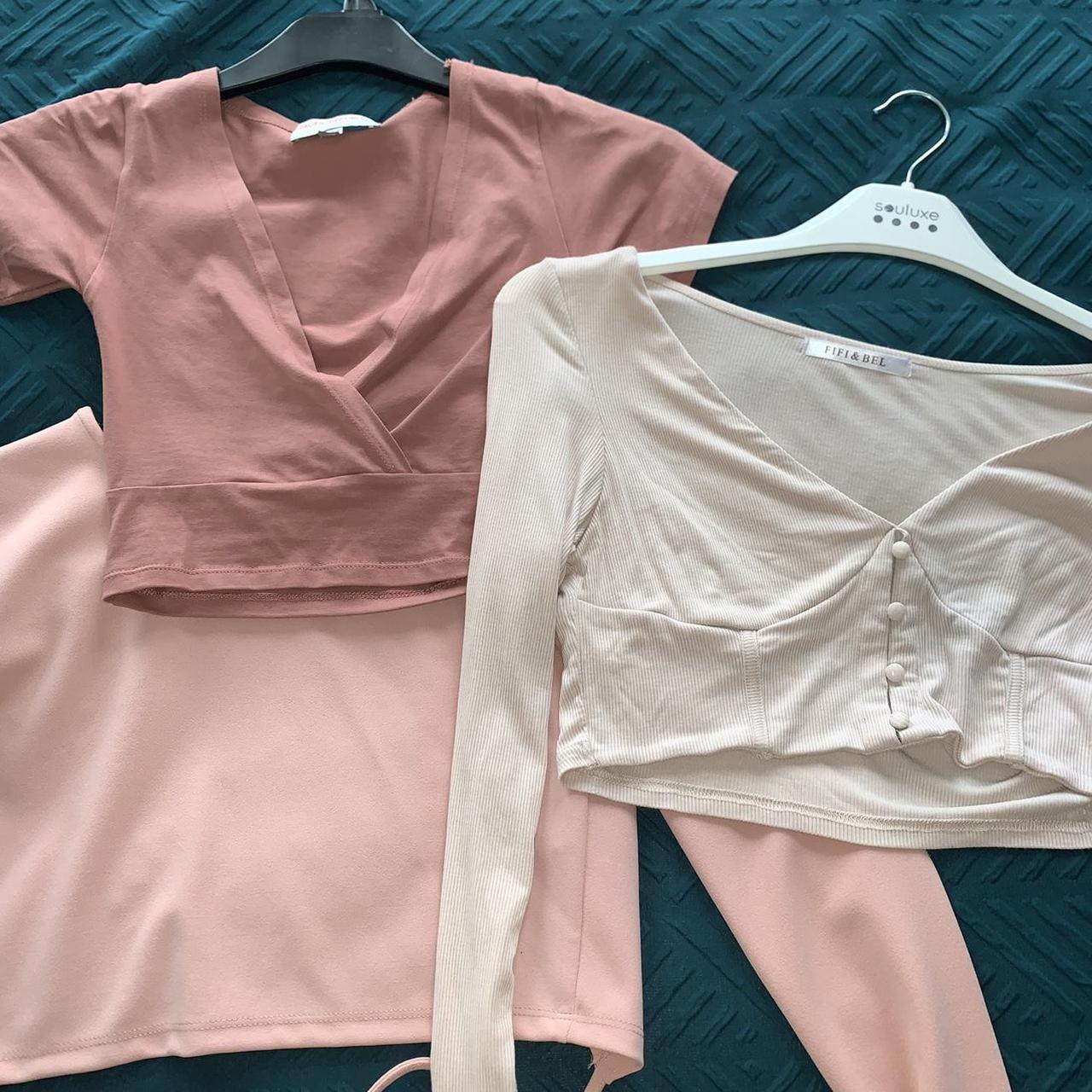 💓💐Two pink tops for size xs/s , 4/6 (dark pink in... - Depop