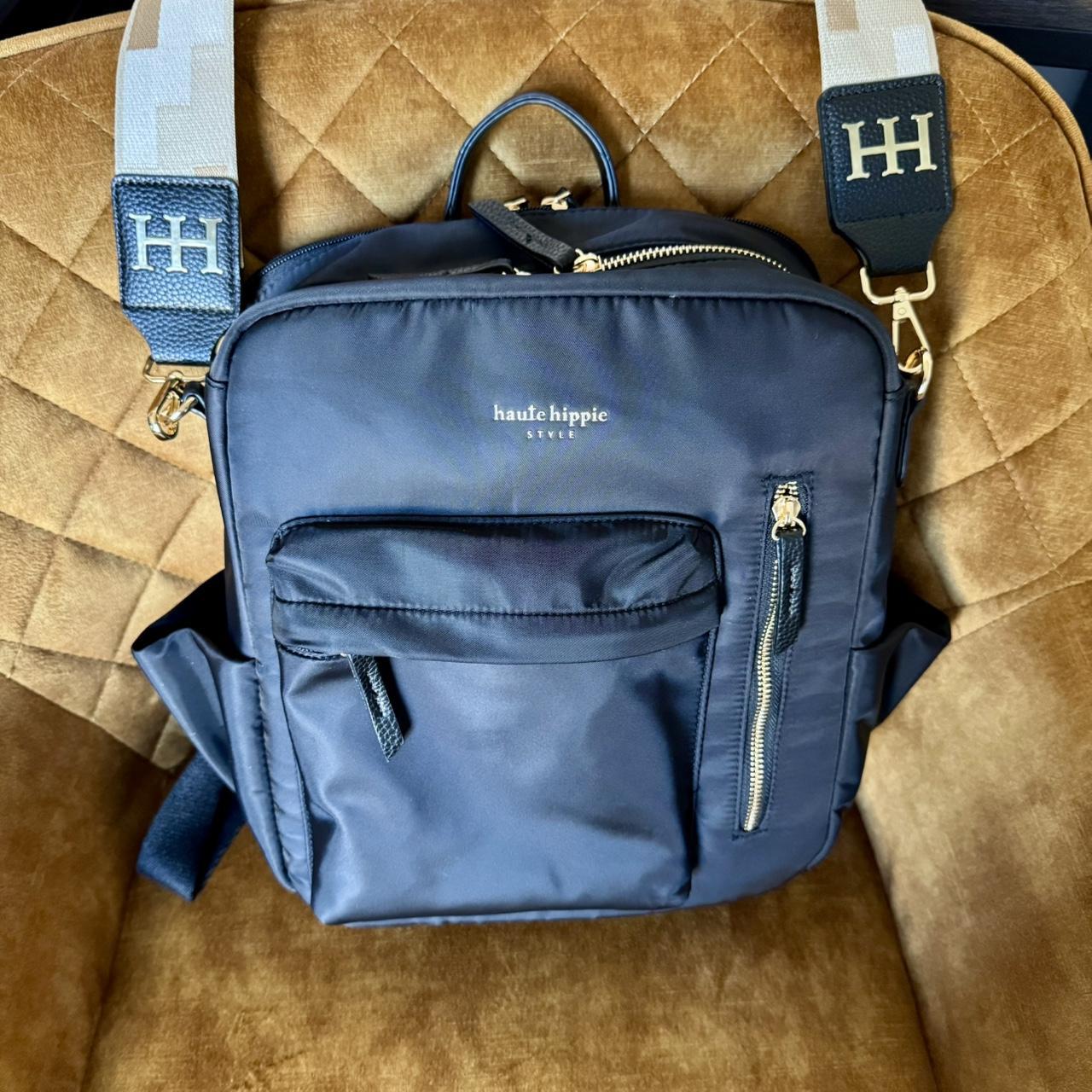 Haute Hippie Black Convertible Backpack Shoulder... | Depop