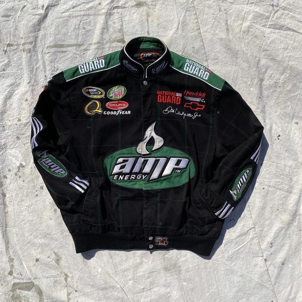 Vintage Amp Energy Nascar Racing Jacket ~ Large... - Depop
