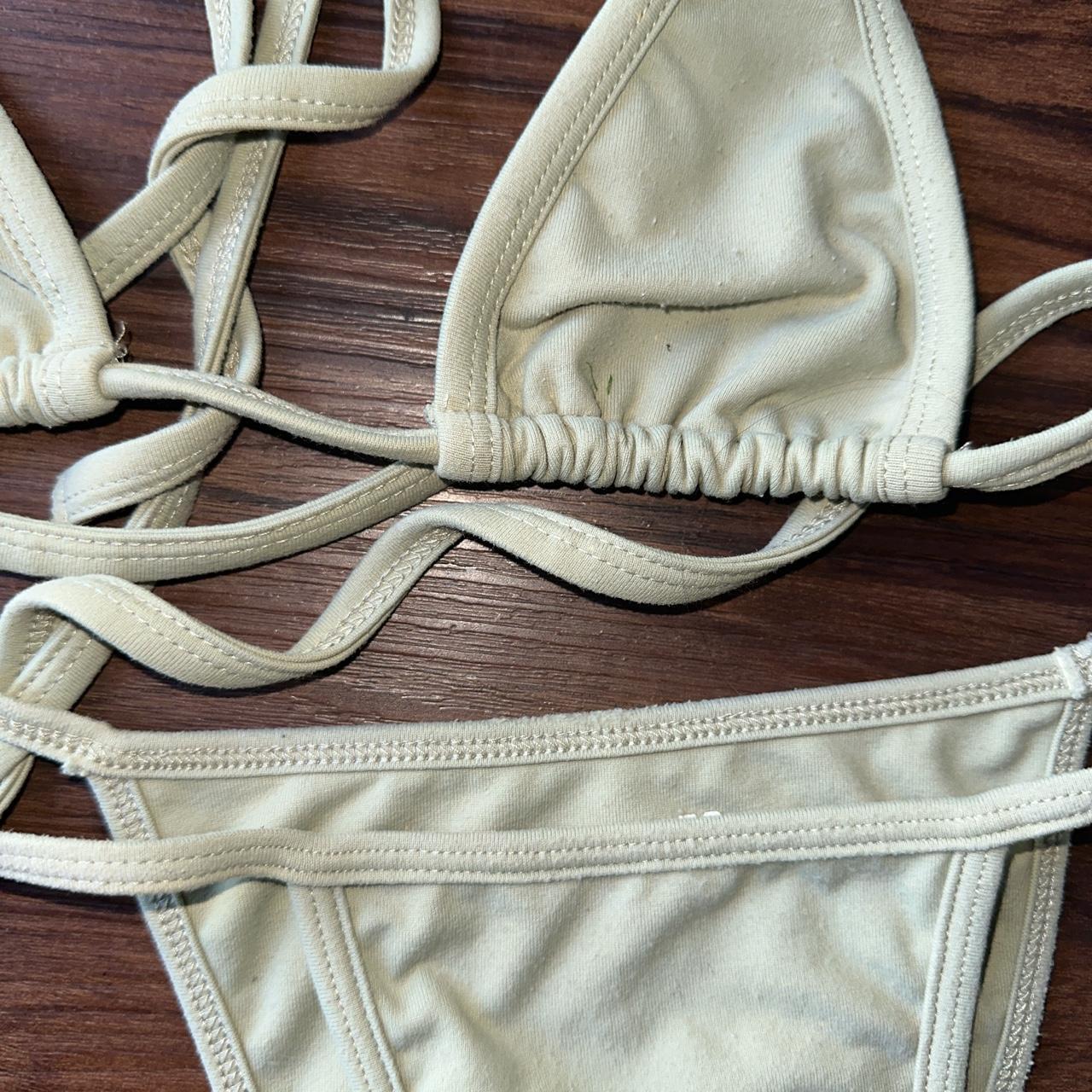 prix workshop micro bikini in green. only flaw is... - Depop