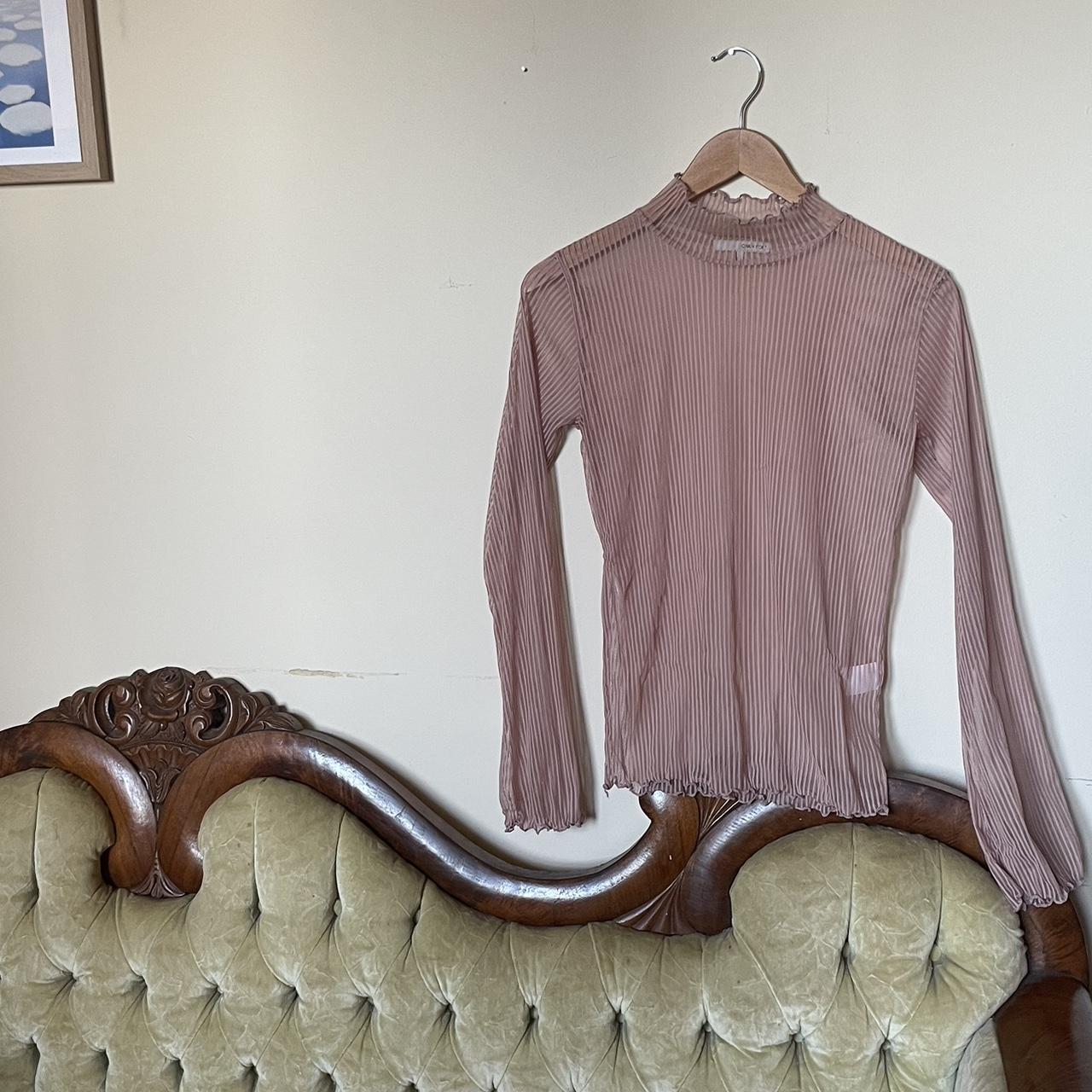 Oak + Fort mesh tissue top (no size; best fits small... - Depop