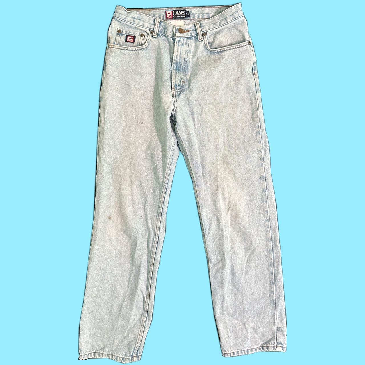 Chaps Ralph Lauren Light-Wash Denim Jean 30x30 These... - Depop