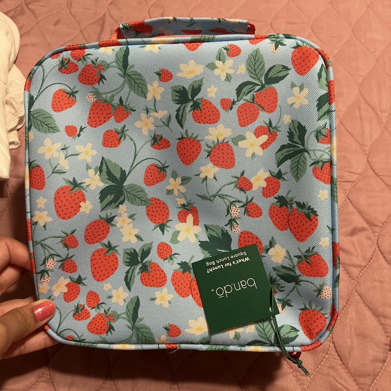 Bando Strawberry Lunchbox NWT, divider inside is... - Depop