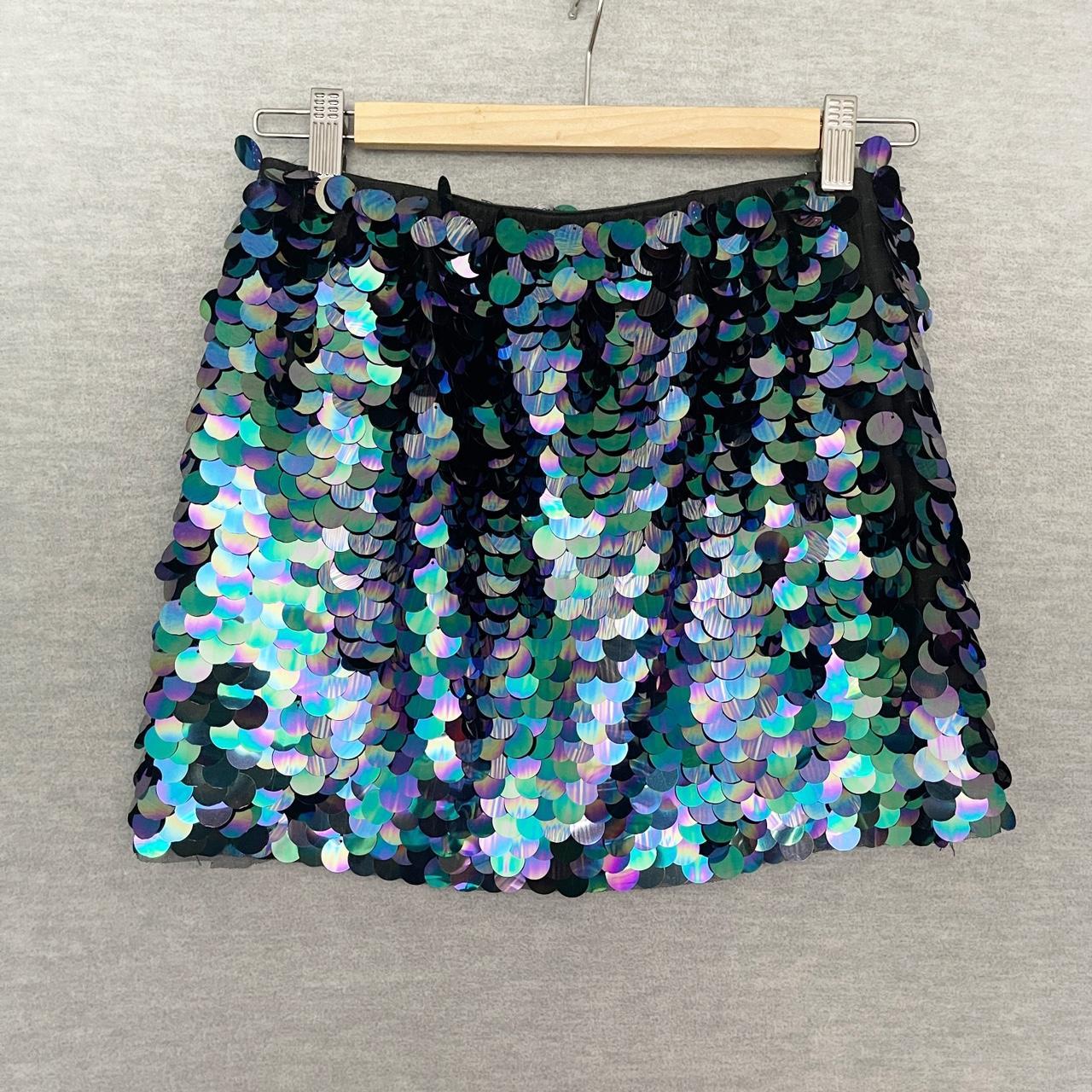 Mermaidcore Mini Skirt Womens size small Large... - Depop