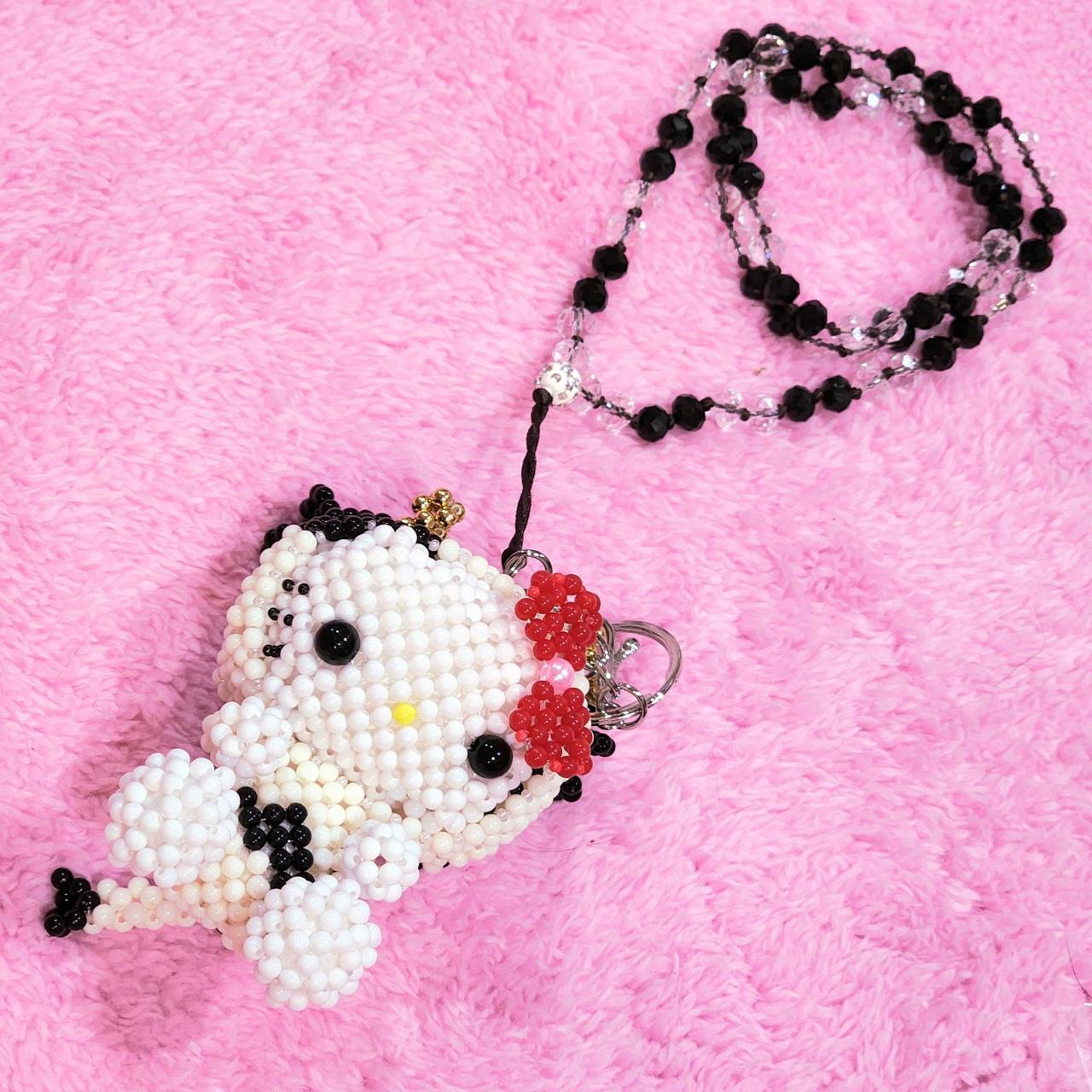 3D hello kitty cow kandi necklace +keychain What's... - Depop