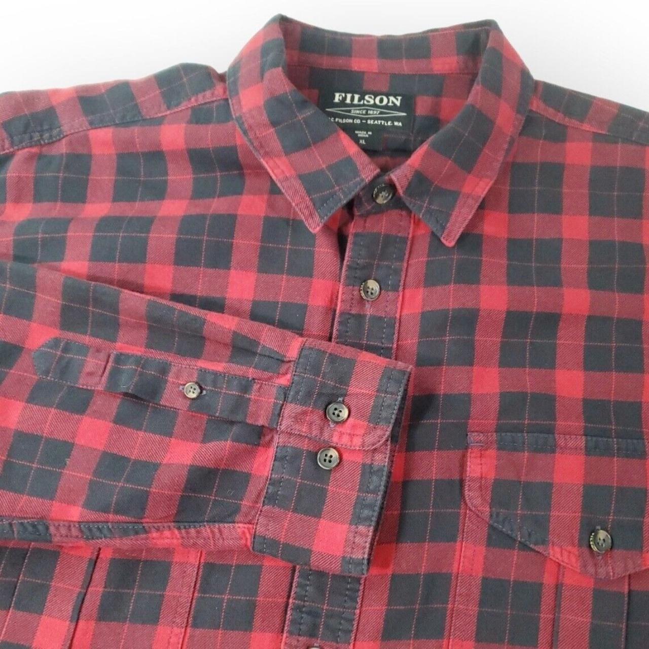 C.C. Filson Co Seattle Mens XL / X-Large Black, Red... - Depop