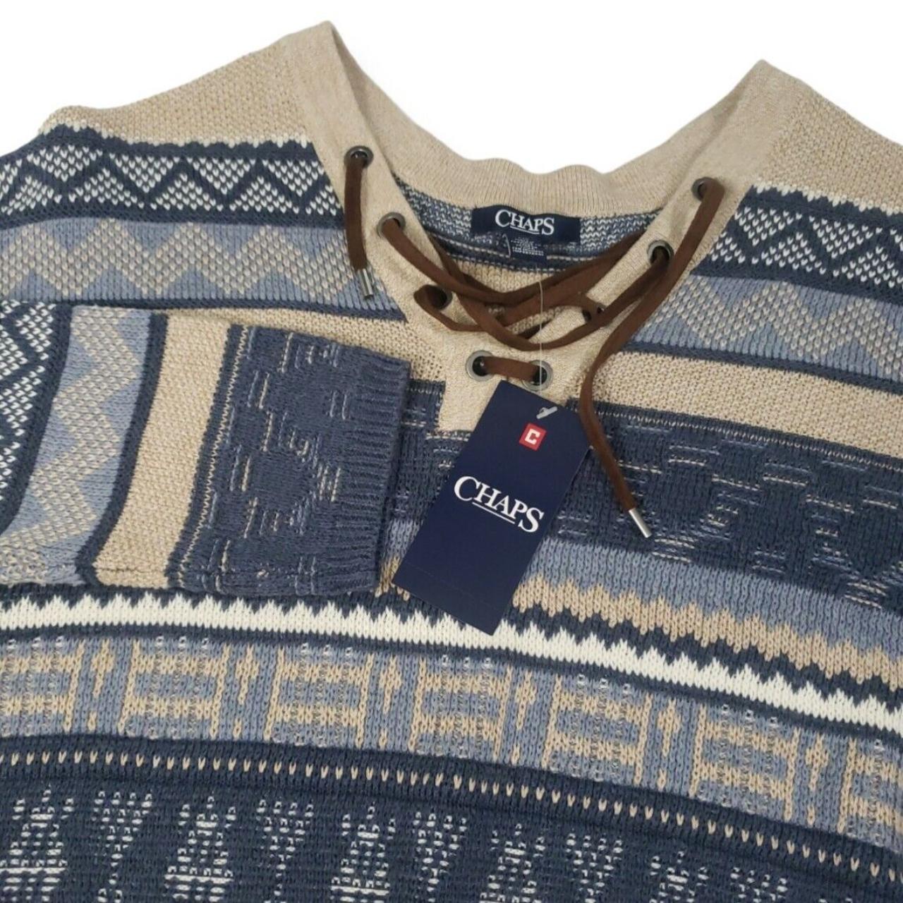 CHAPS Womens Large Ranch Side Cable Knit Sweater NWT... - Depop