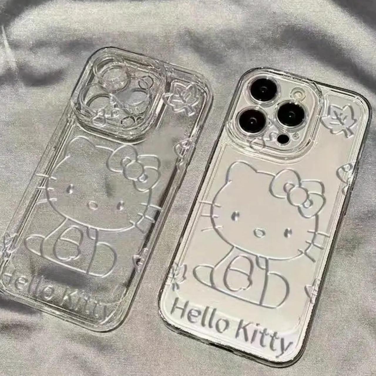 iPhone 14 hello kitty phone case clear iPhone... - Depop