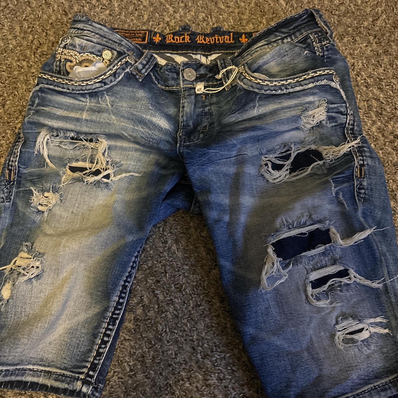 Rock Revival Ripped Jorts | Depop