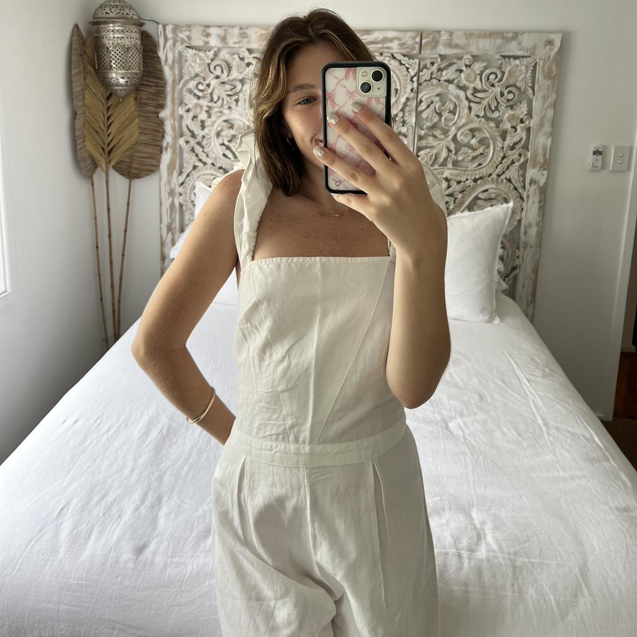 Roxy white jumpsuit - Depop