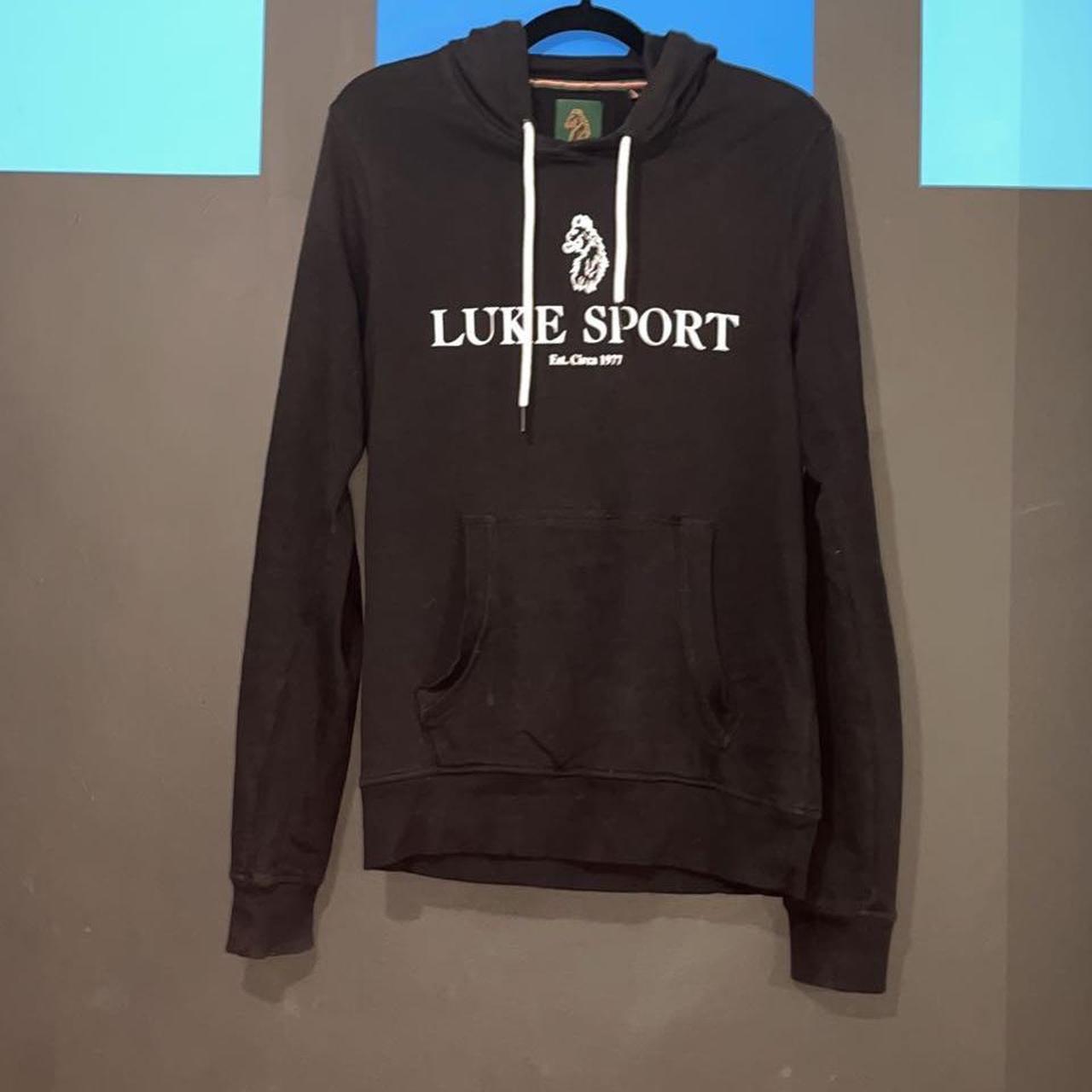 black 1977 luke sport hoodie size S 9/10 condition,... - Depop