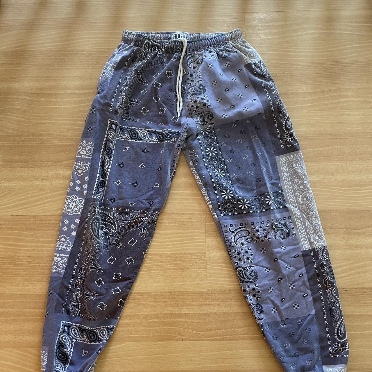 Purple bandana sweatpants Worn a few times, super... - Depop