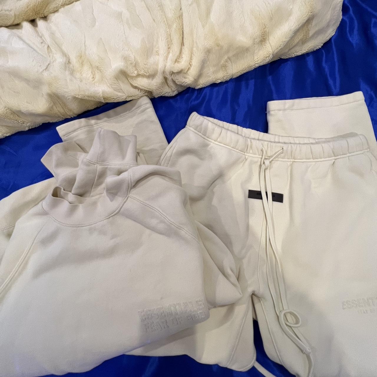 Essentials sweat set (Yellow looks white in the... - Depop