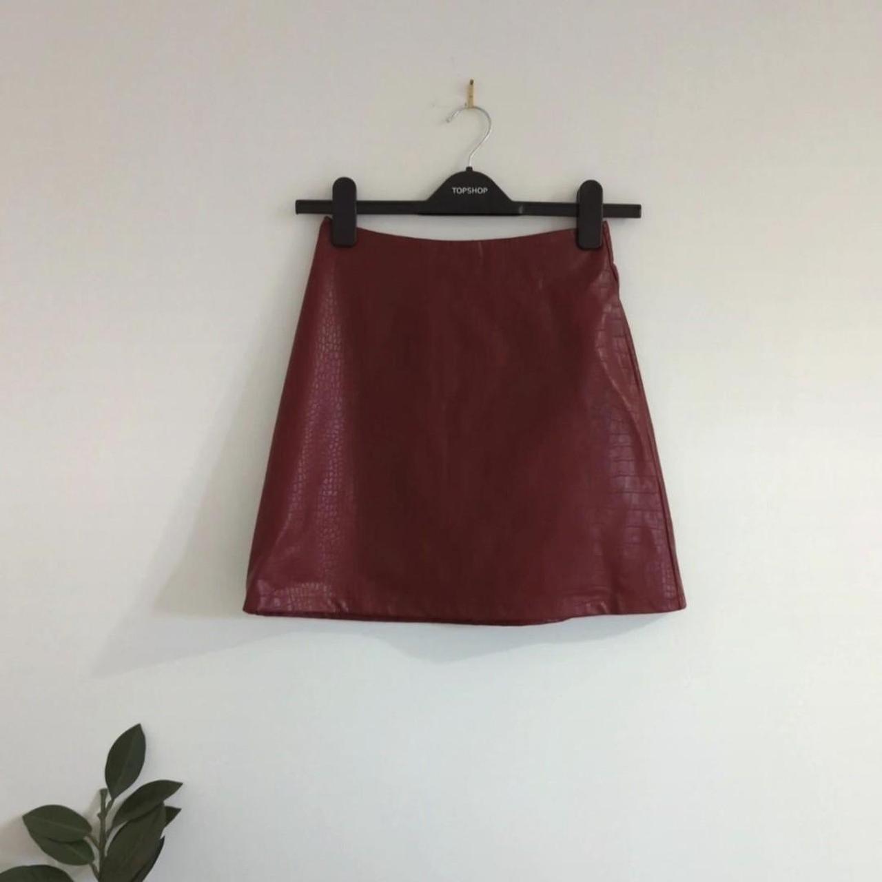 Primark Women's Burgundy Skirt | Depop