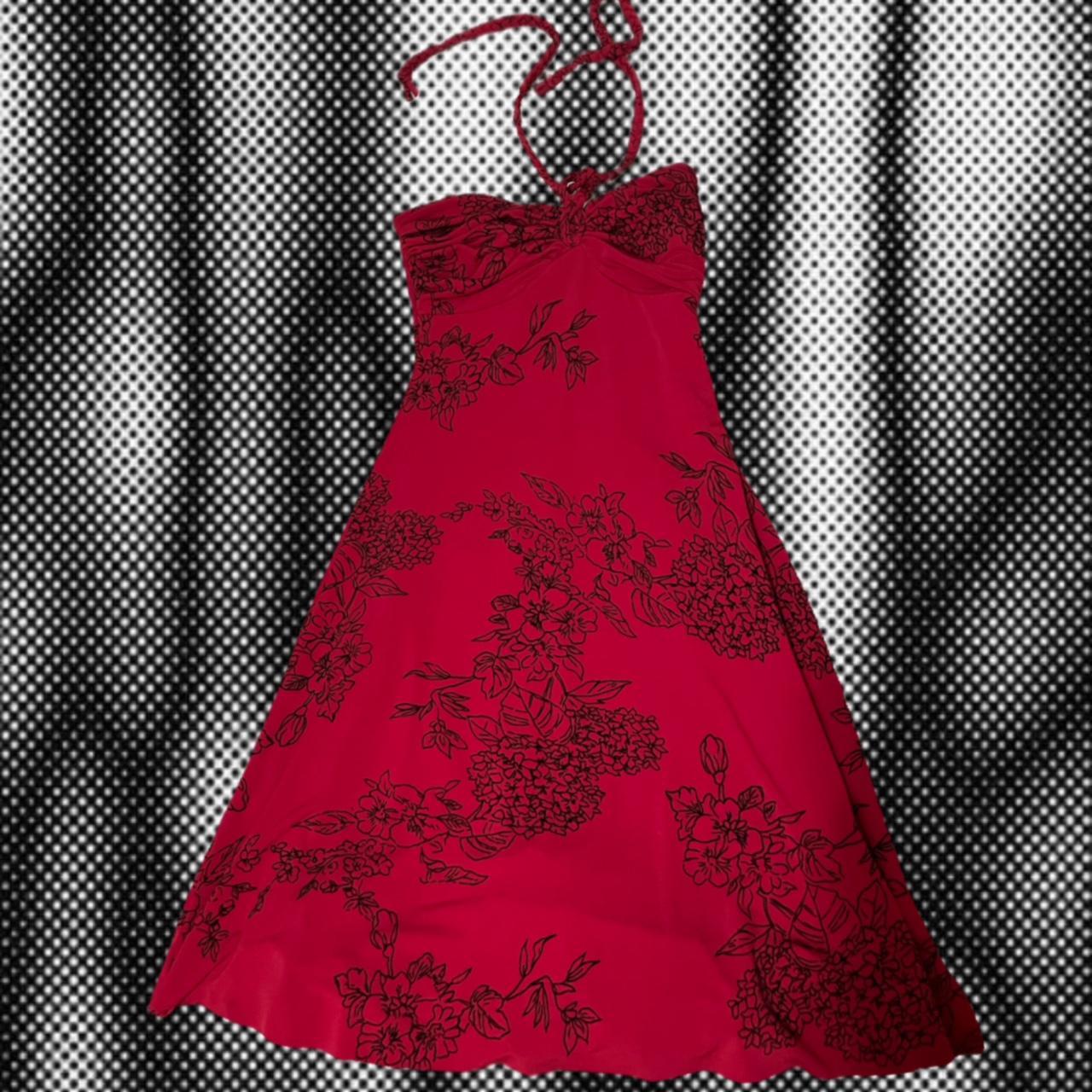 sexy red Y2K flow Dress ️ #y2k #grunge #summer Size:... - Depop