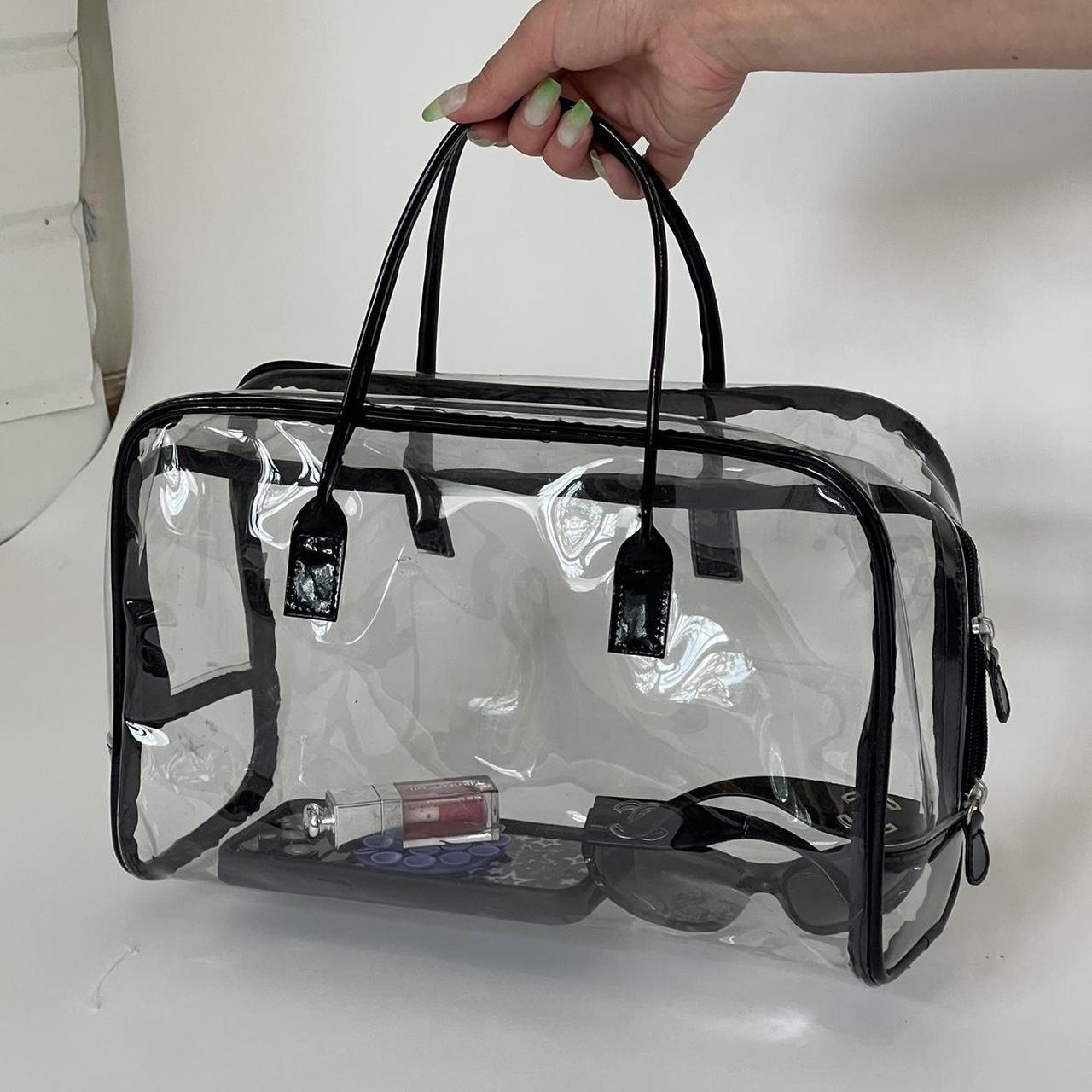 Clear shoulder bag Measures 13” x 9” all plastic... - Depop