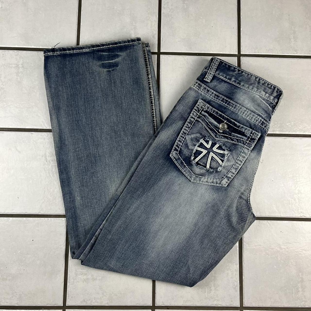 Helix Relaxed Boot Cross Pocket Jeans Size: 32x32 - Depop