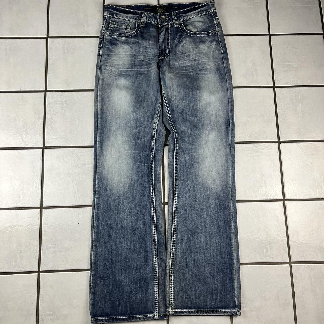 Helix Relaxed Boot Cross Pocket Jeans Size: 32x32 - Depop