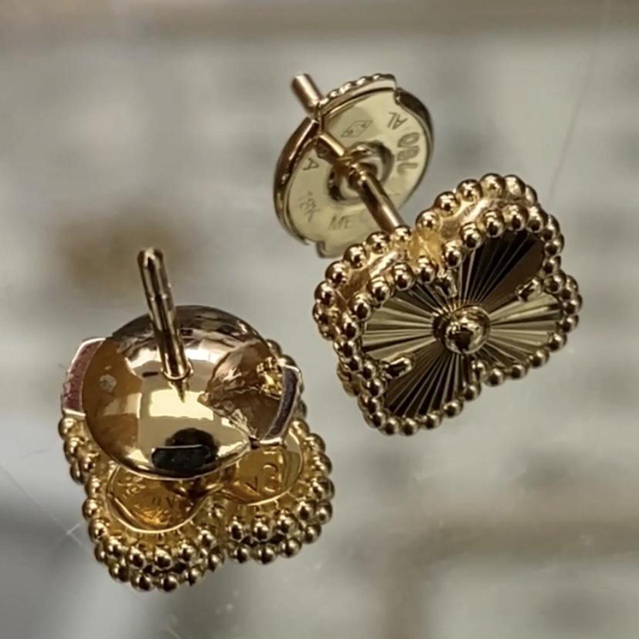 Full solid 18K Gold VCA earrings. Authentication... - Depop