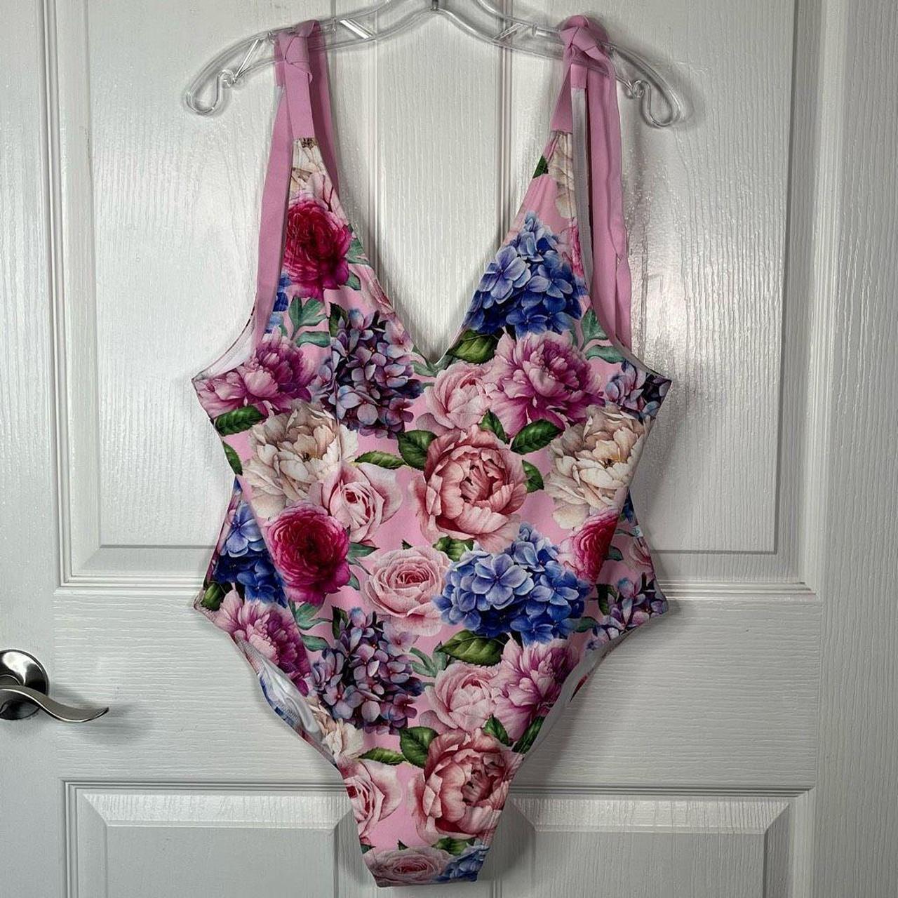 Posh Peanut One piece swimsuit Pink purple and blue... - Depop