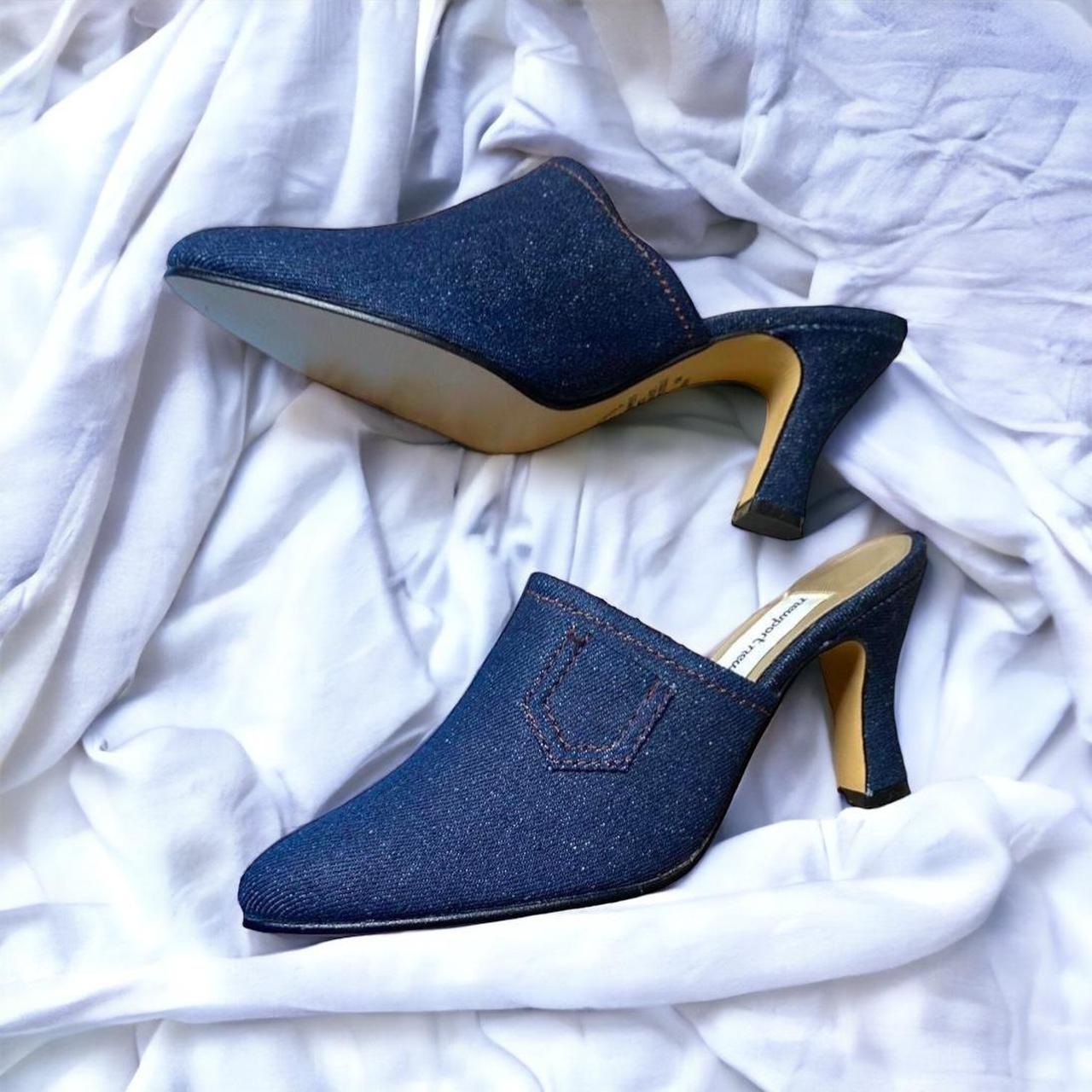 Vintage deadstock denim cargo mules with mini pocket... - Depop