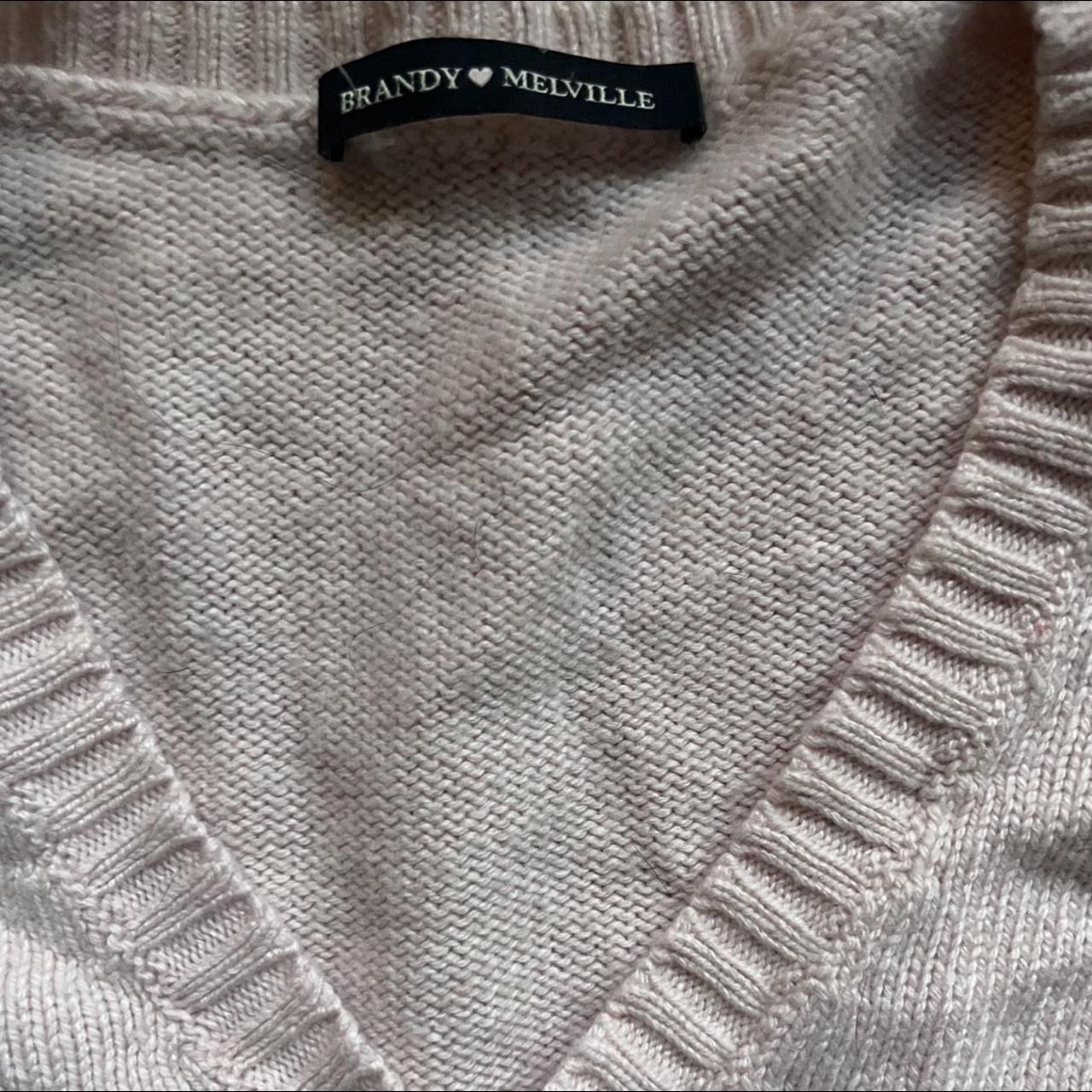Pink brandy V neck sweater Worn once it’s been... - Depop