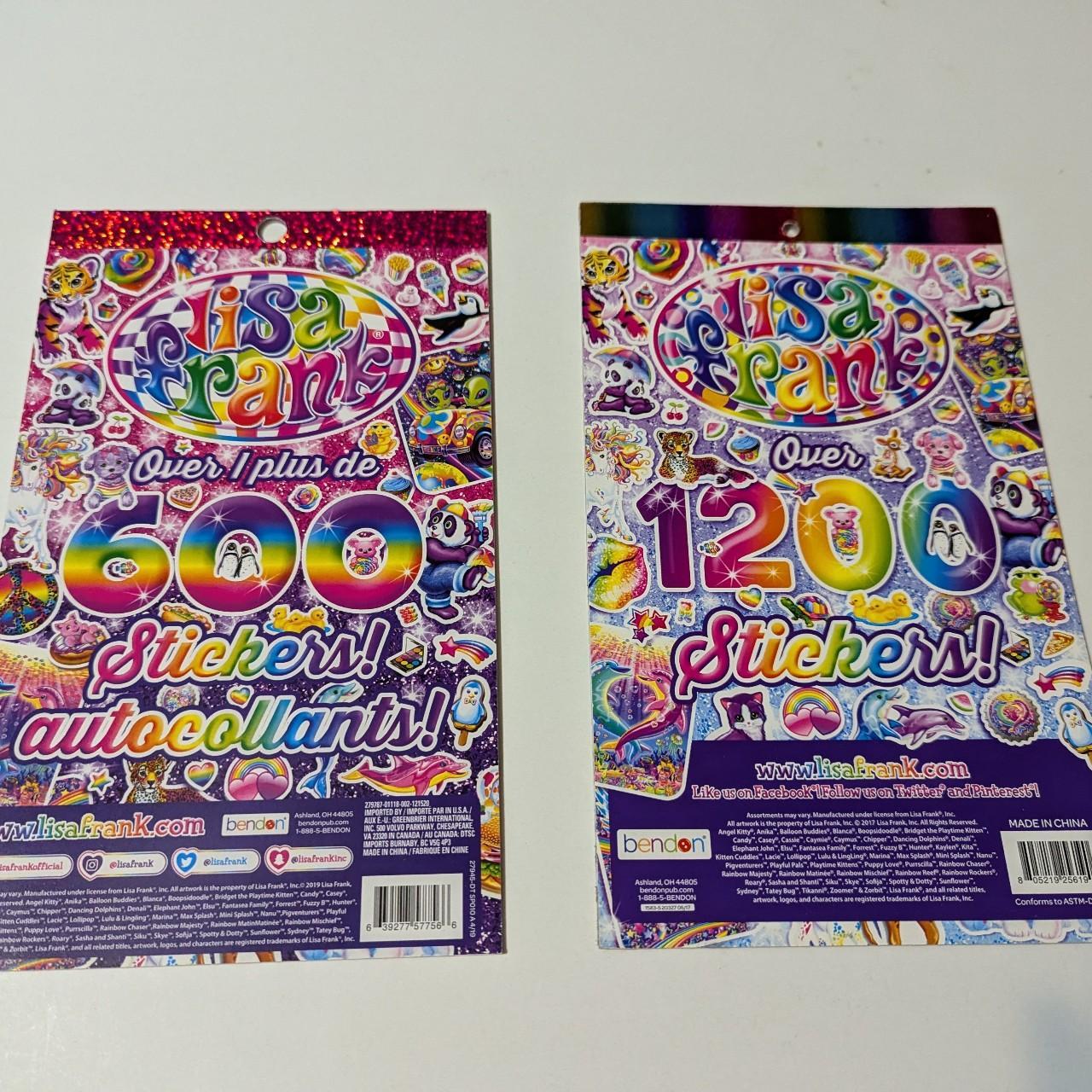 2 Lisa Frank Sticker Books Over 1800 New Retro... | Depop