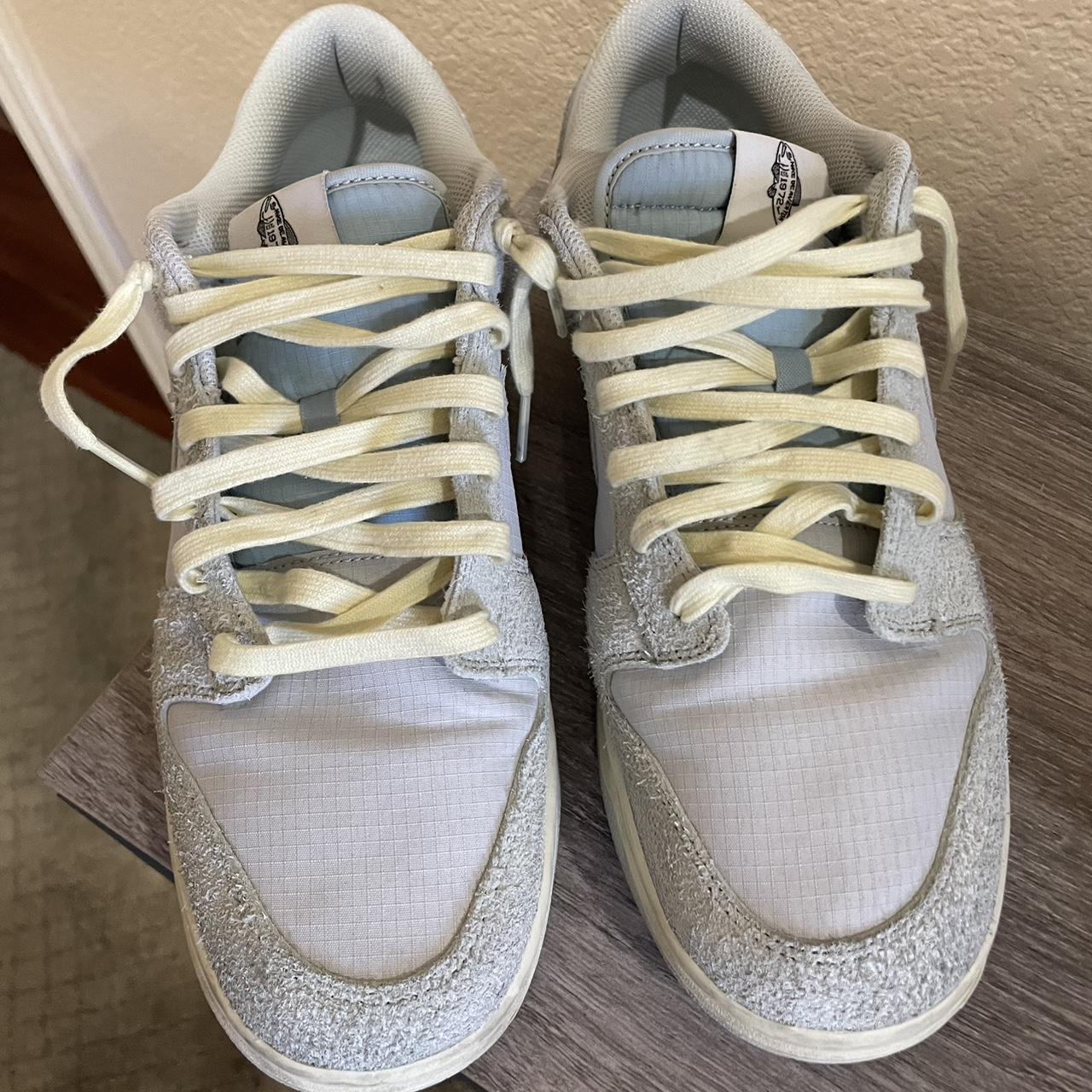 Nike Dunk Low Panda trainers in white and cream... - Depop