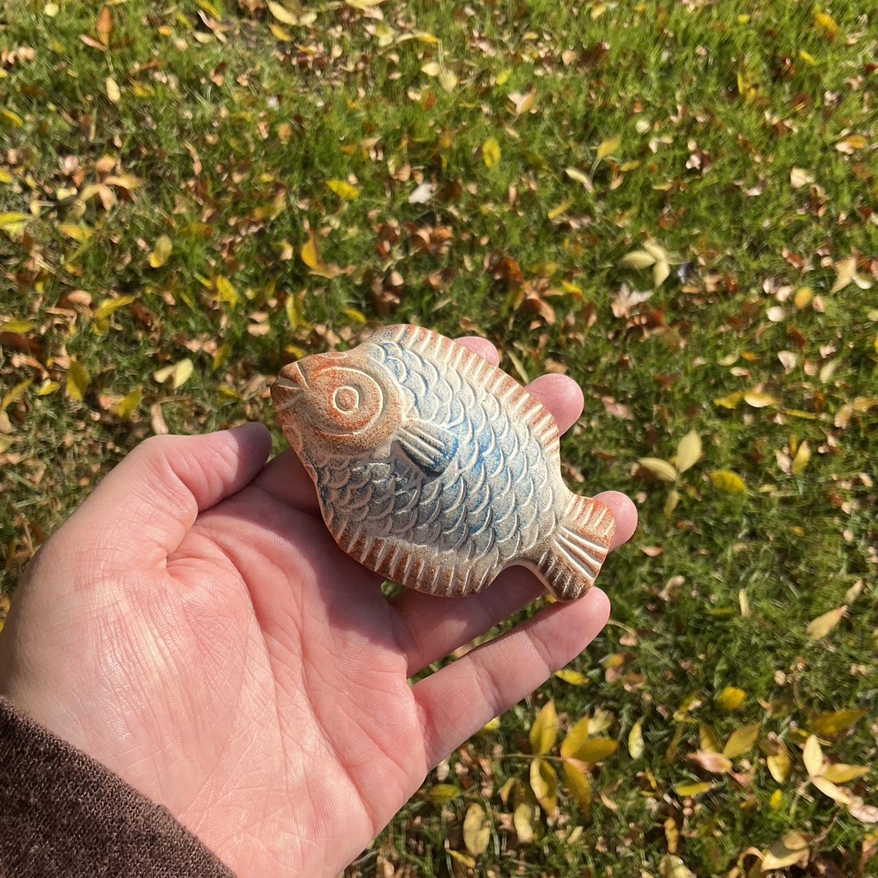 terracotta/ceramic cute fish decoration. Can get... - Depop
