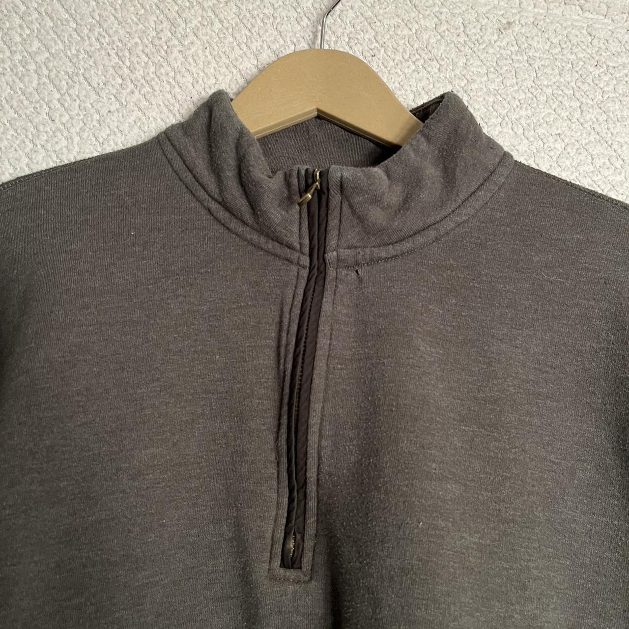 modern forest green george brand 1/4 zip sweater -... - Depop