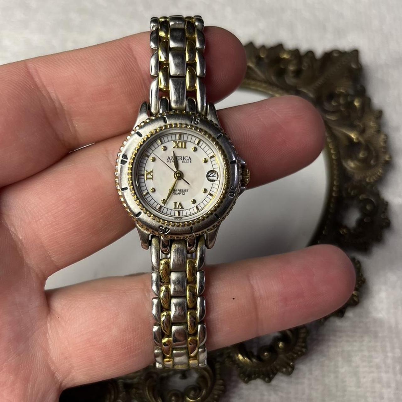 the coolest mixed metal gold & silver america perry... - Depop