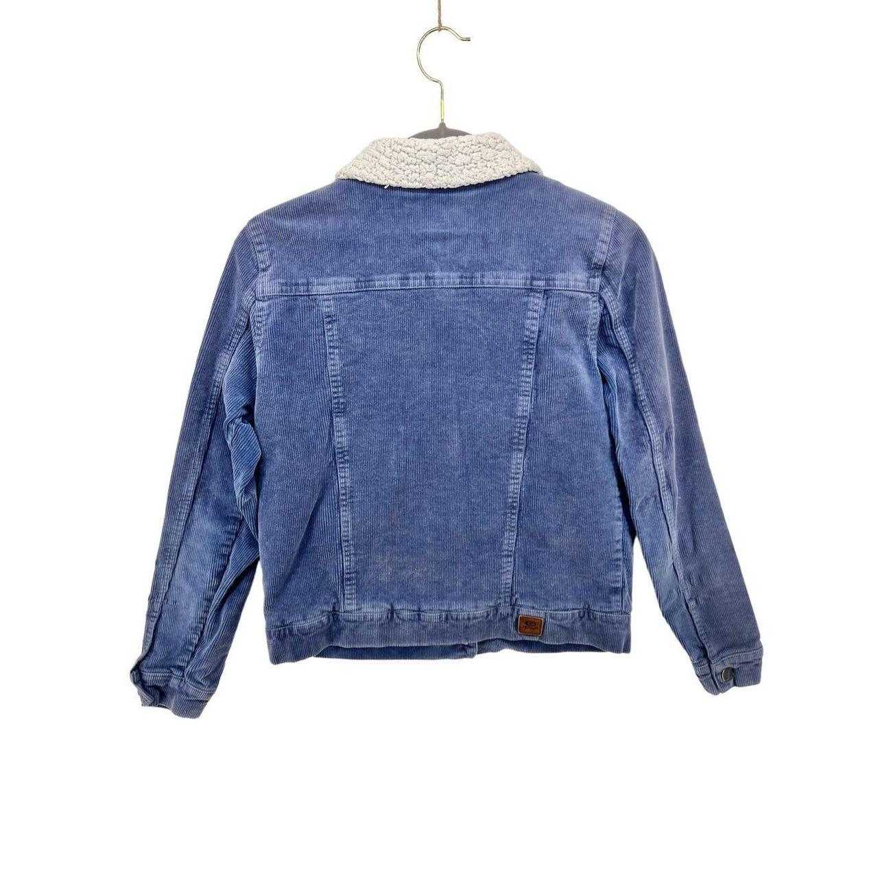 Rip Curl Men's Blue and Cream Jacket | Depop