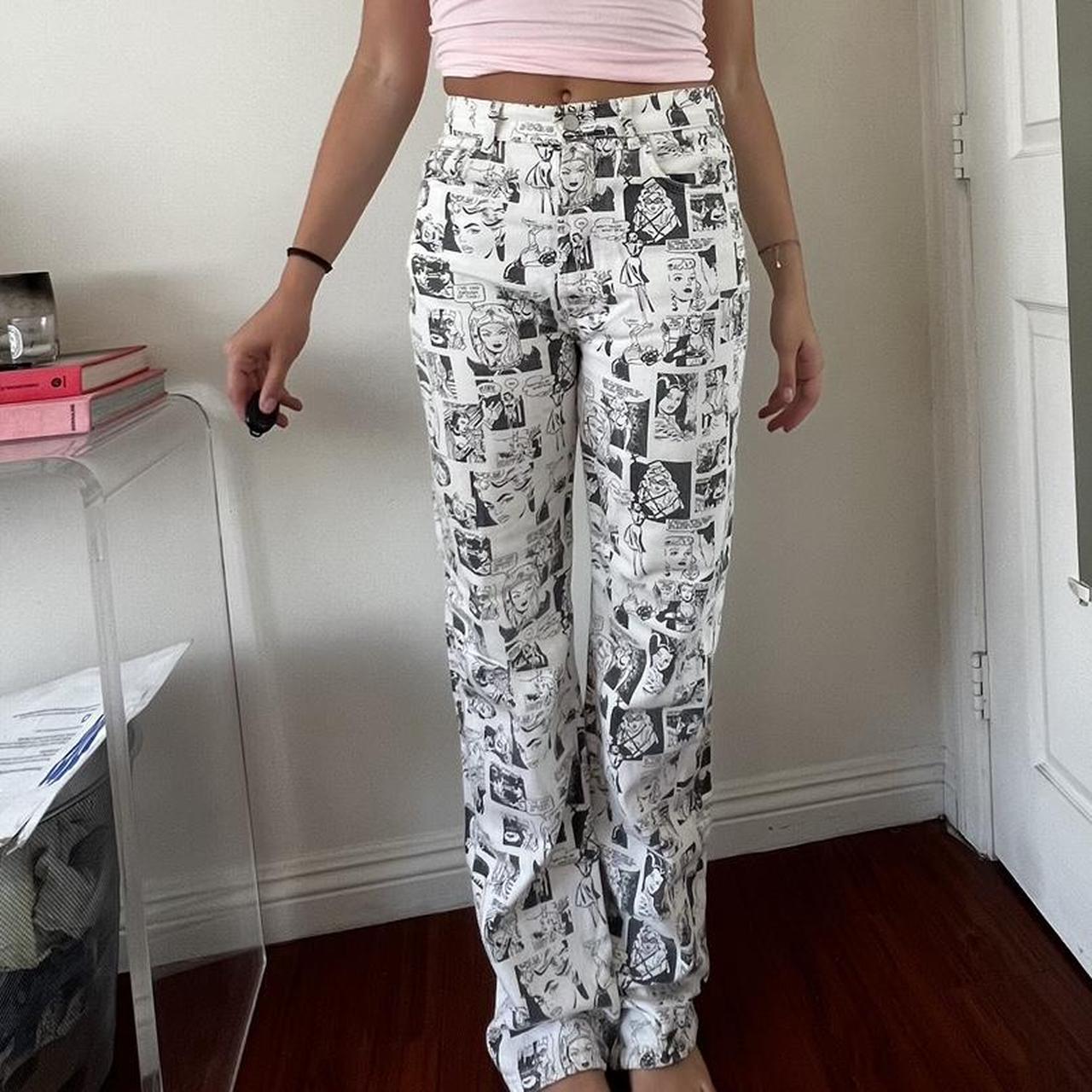 Reformation Printed Jeans Adorable newspaper print... - Depop