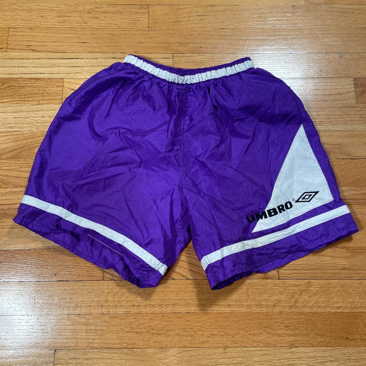 Vintage 90s Nylon Umbro Shorts Missing... - Depop