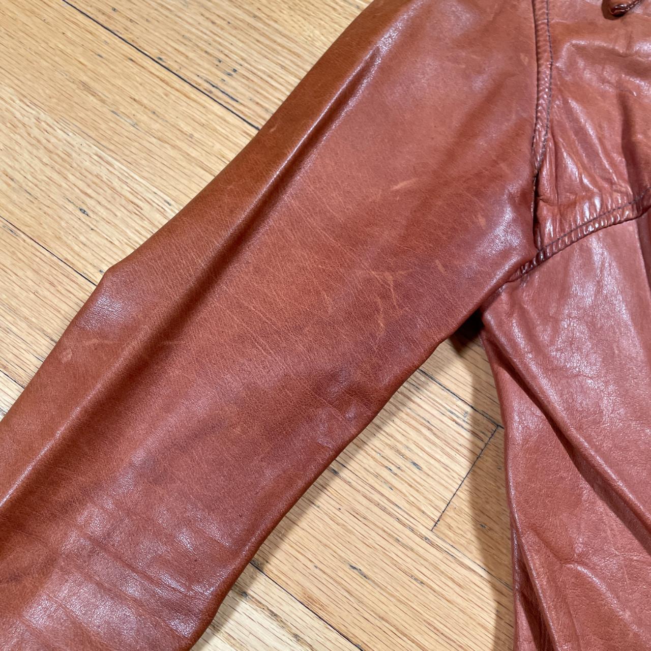 Vintage 70s The Leather Bench Leather Jacket Top... - Depop