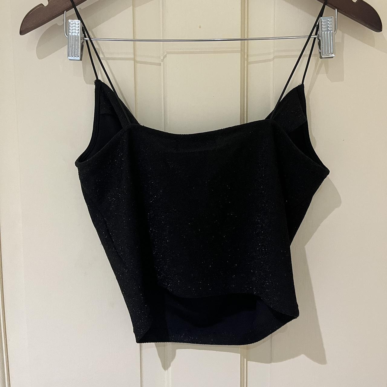black miss valley sparkly spaghetti strap dress top.... - Depop