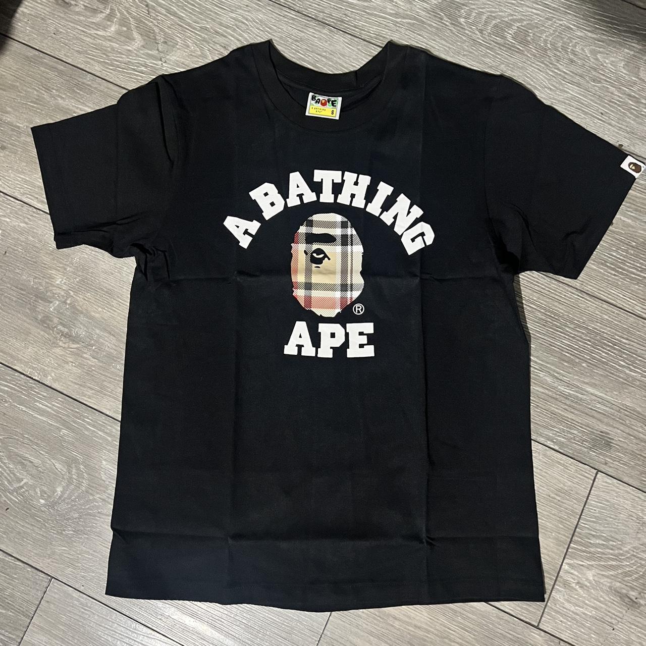 BAPE Burberry Tee Size: Small Like New #bapetee... - Depop