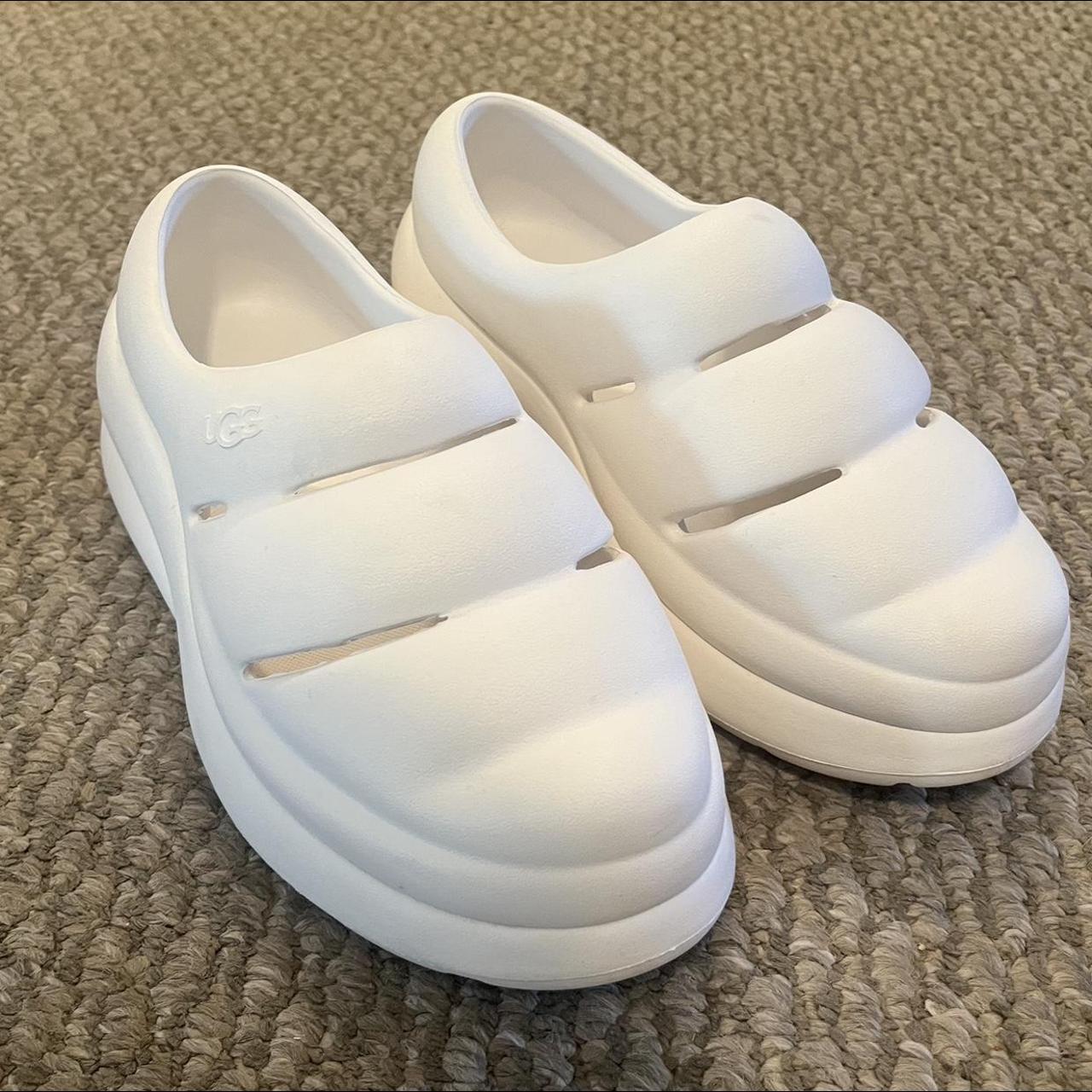UGG - Rubber - Sport Yeah Clogs, White, Size 8, Worn... - Depop